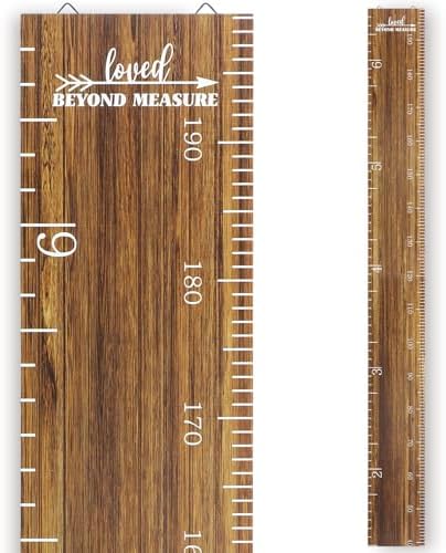 Amazon.com: Eersida Wooden Ruler Growth Chart for Kids Nursery Wall ...