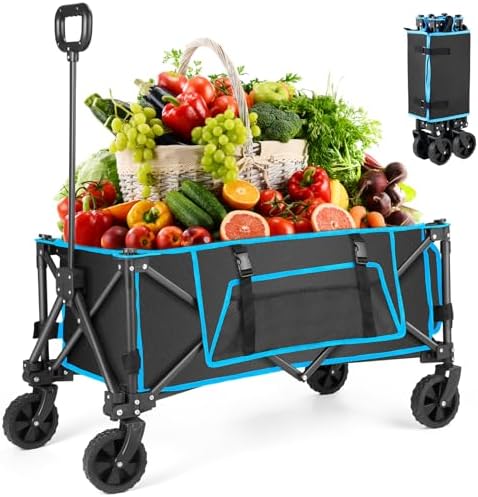 Folding Festival Trolley on Wheels - Morpilot Foldable Camping Cart ...