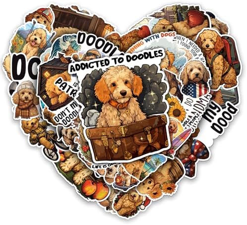 Amazon.com - Golden Doodle Stickers - 2 Pack - Waterproof Vinyl for Car ...