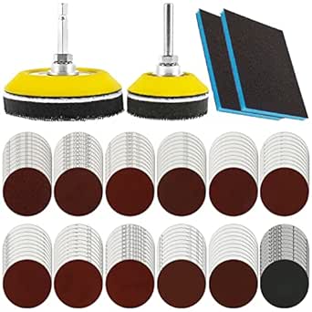 Protoiya 120Pcs Sanding Discs Set 3inch Round Sand Paper 80-3000 Mixed ...