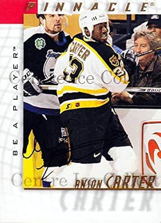 Amazon.com: (CI) Anson Carter Hockey Card 1997-98 Be A Player Auto ...
