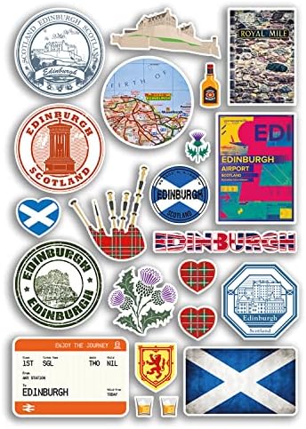 A4 Sticker Sheet Edinburgh Vinyl Stickers - Scotland Scottish Landmarks ...