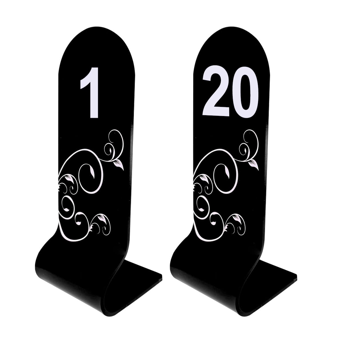 Snapklik.com : Table Numbers 1-20 Double Side White Numbers On L Shape ...