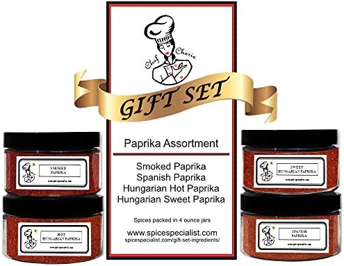 Amazon.com : Paprika Assortment Set by Chef Cherie - Includes 4 ...