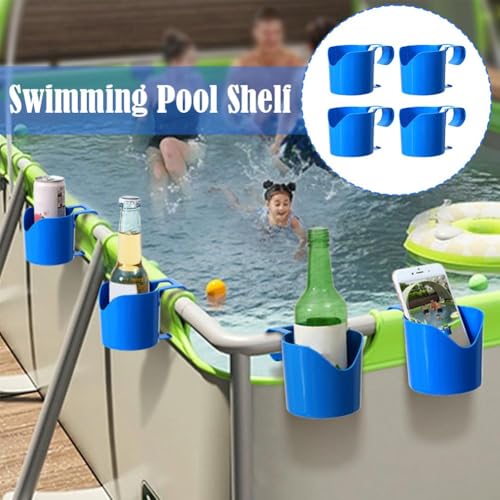 4 Pcs Floating Pool Cup Holders,Poolside Cup Holder for Above Ground ...