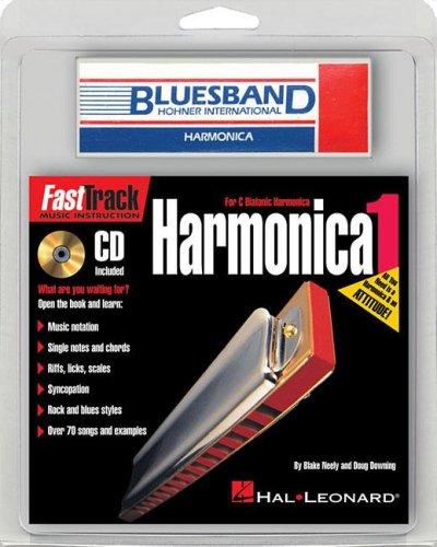 Amazon.com: FastTrack Mini Harmonica Pack - Method Book 1 with Hohner Blues Harmonica ...