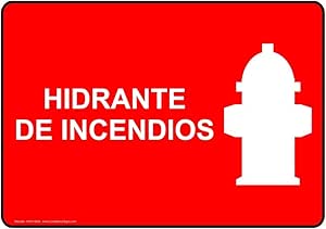 Amazon.com : Fire Hydrant Spanish Sign NHS-13854 Fire Safety ...