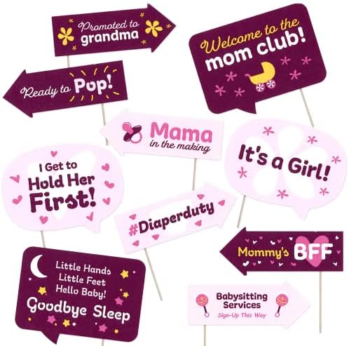 Amazon.com: Maicaiffe It's a Girl Photo Booth Props - 30 Pcs Gender ...