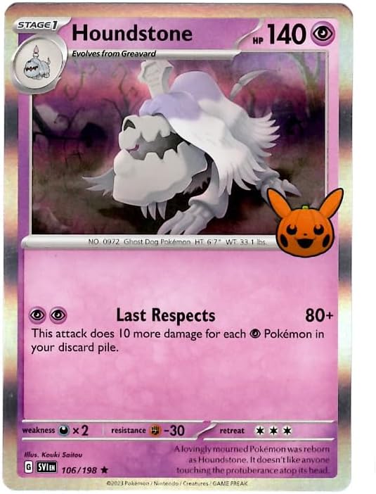 Amazon.com: Pokemon - Houndstone 106/198 - Trick or Trade 2023 - Holo ...