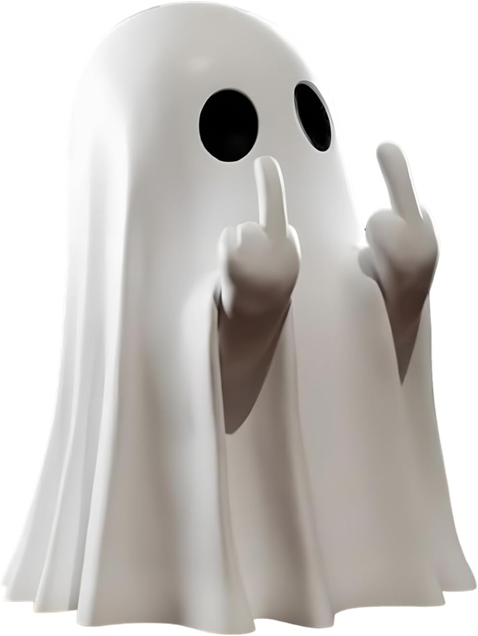 SpirWoRchlan Middle Finger Ghost Statue, Resin Rude Ghost Halloween ...