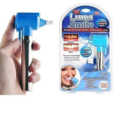 Luma Smile Tooth Polisher Whitener Stain Remover with LED Light ...