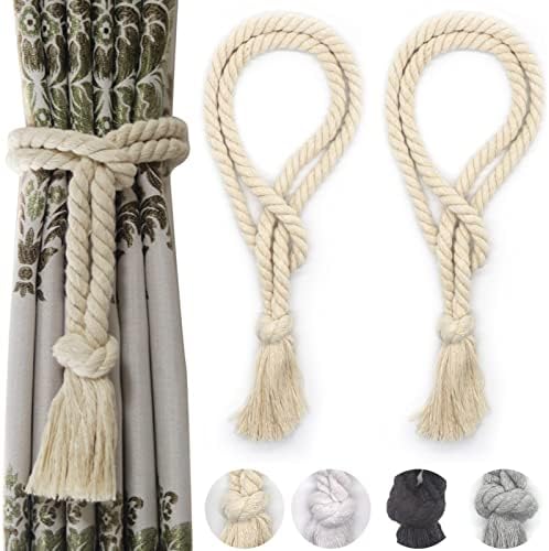 Amazon.com: Fenghuangwu Curtain Tiebacks Tassel Tie-Backs, Rope Curtain ...