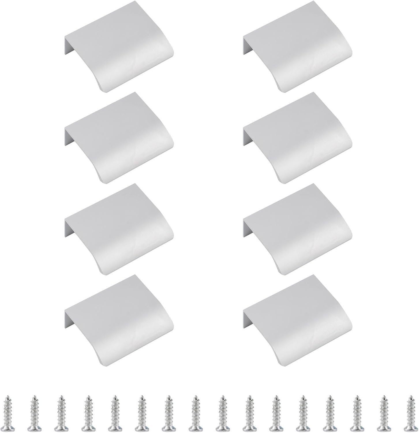 MOROBOR Silver Finger Edge Pull, 8pcs Concealed Handle Modern Style ...