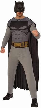 Rubie’s I-820960STD Batman Fancy Dress, Solid, Grey, One Size : Amazon ...