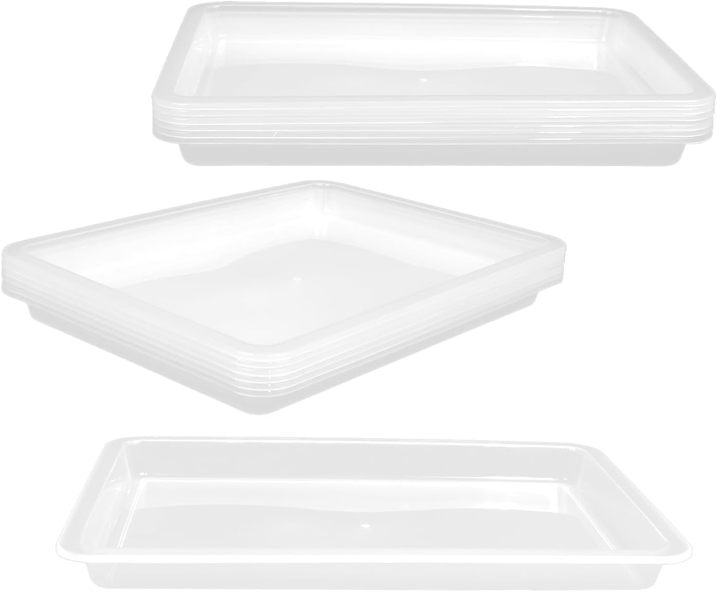 Amazon.com: Plastic Art Tray, 12 Pcs Activity Trays Craft Organizer ...