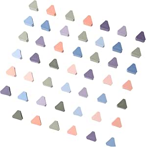 GUANZEL 12Pcs 48Pcs Triangular Cylinder Rubber Erasers Gradient color ...