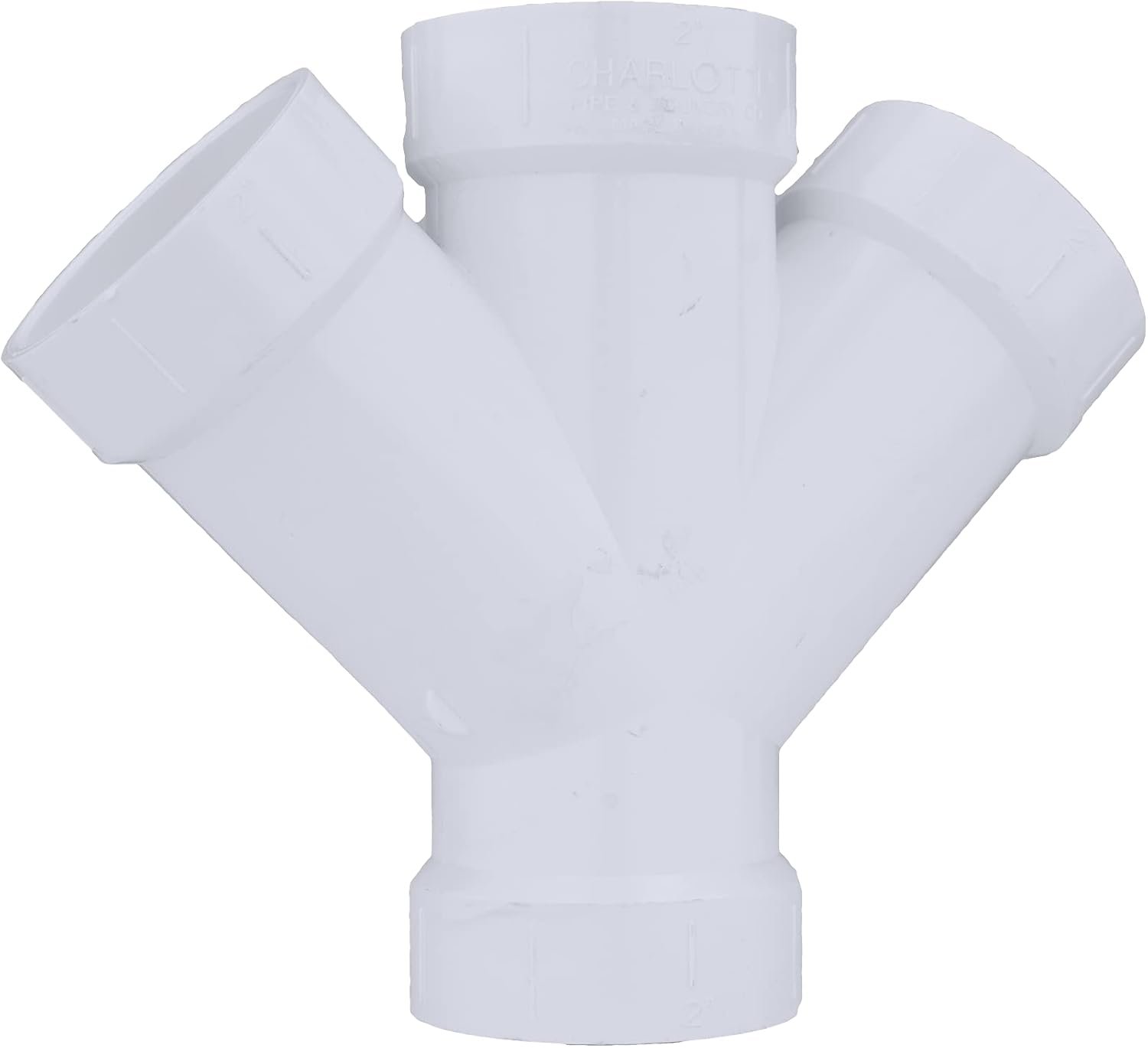 Schedule 40 DWV PVC Pipe Fitting, Double Wye, 2-in. PVC 00611 0800HA ...