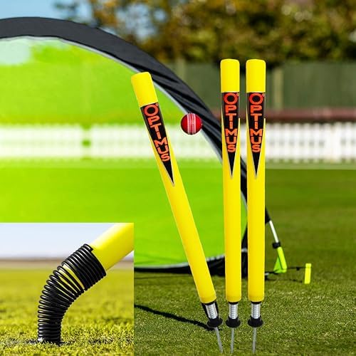 Buy Optimus® Cricket Plastic Target Stump Wicket 3 Pcs-Flexible Steel ...