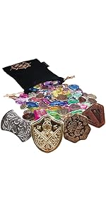 Amazon.com: ENHANCE Tabletop Treasure Token Set - 40 Metal MTG Tokens ...