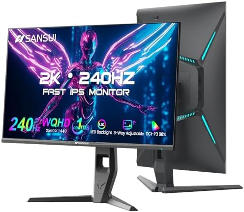 Amazon.com: KTC 27 Inch White Gaming Monitor 300Hz/320Hz, QHD 1440P ...
