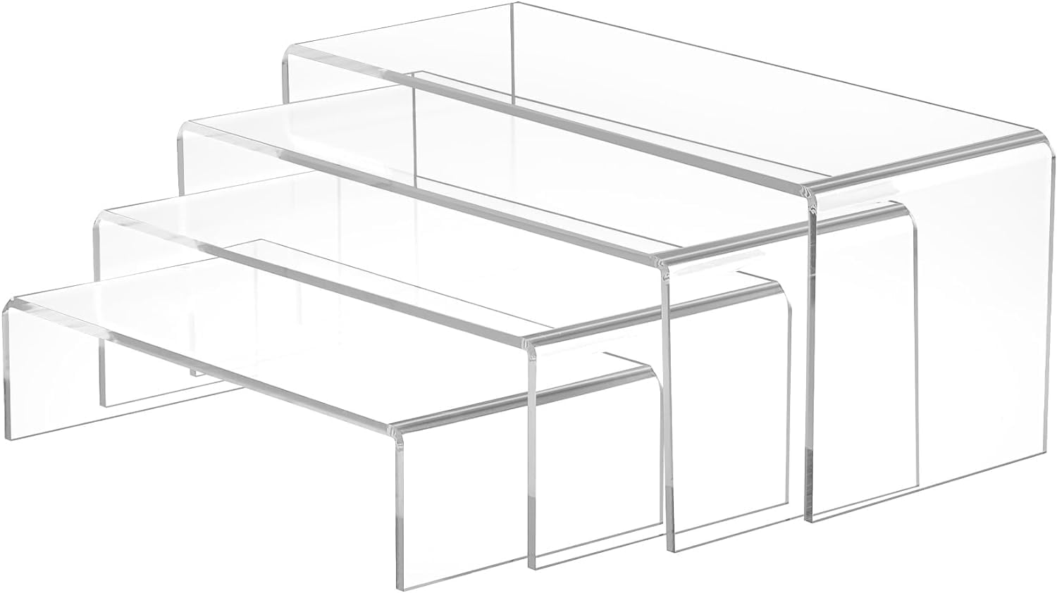 Acrylic Plinth Shelf Risers to Fit Cabinets Retail Shop Display (DS80 ...