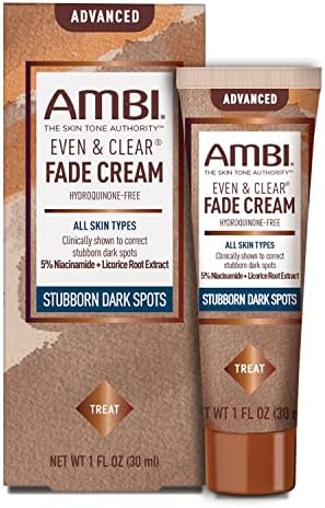 Amazon.com: Ambi Even & Clear Advanced Fade Cream, Hydroquinone-free ...