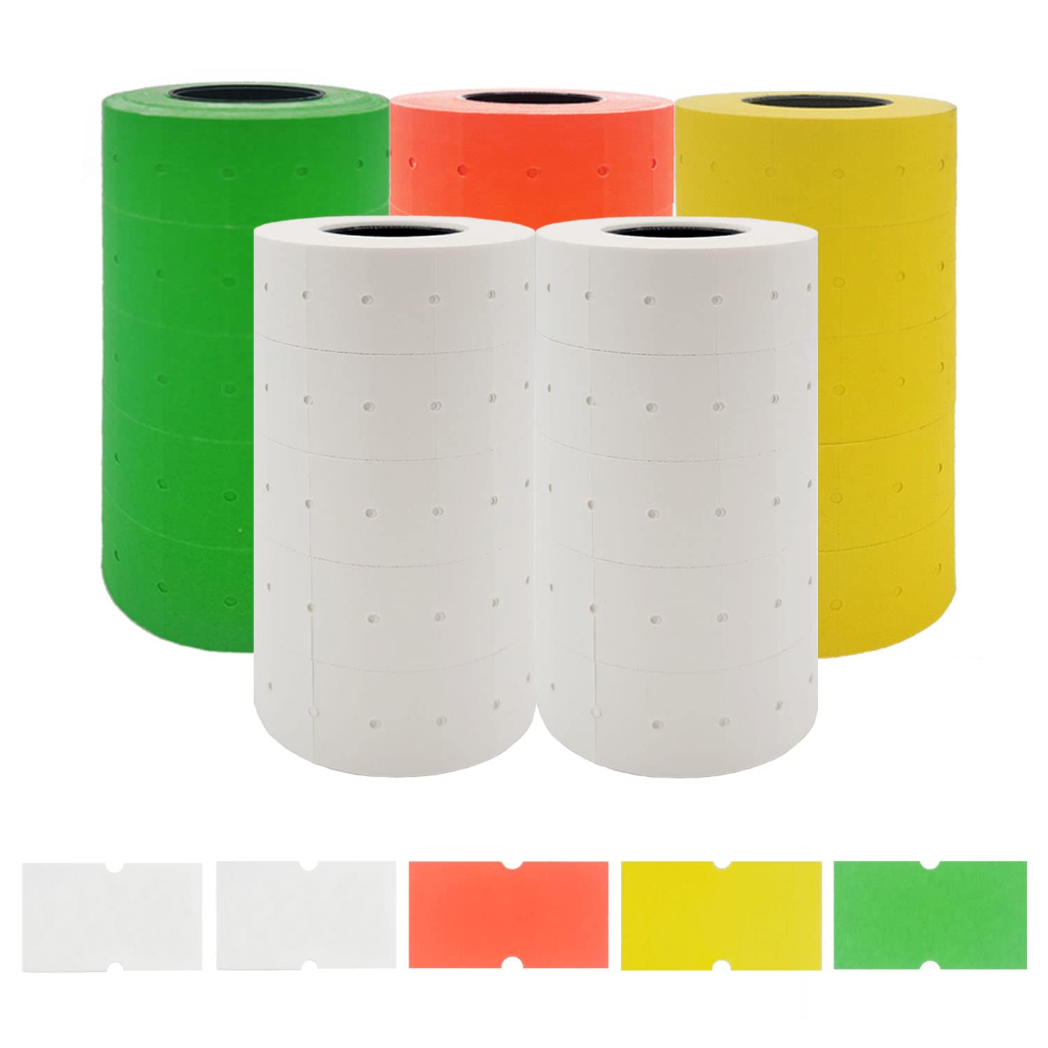 Amazon.com : JayCo 1 Line Blank Labels - 25,000 (Fluorescent Red+Yellow ...