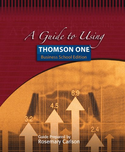 A Guide to Using Thomson ONE - Business School Edition: Amazon.co.uk ...