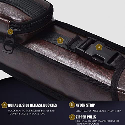 Snapklik.com : Champion 2X2,2X3,3X4 Nylon Billiard Pool Cue Stick Hard Case