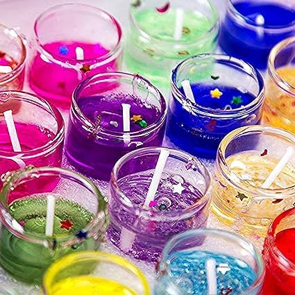 Glass Jelly Gel Candles Wax Tealight Candles Floating Candle tealight ...