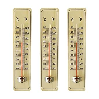 Wooden Room Thermometer To Measure Room Temperature, Traditional Wall ...