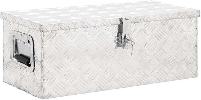 Alubox abschließbar Werkzeugkasten Transportbox Metallbox mit Deckel ...