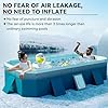 Amazon.com: YEYGRIEM Foldable Swimming Pool, Rectangular Above Ground ...