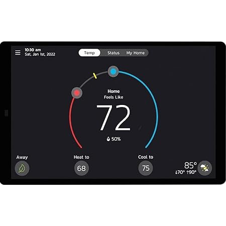 Lennox S40 (22V24) Smart Thermostat, Touchscreen, WiFi, Communicating ...