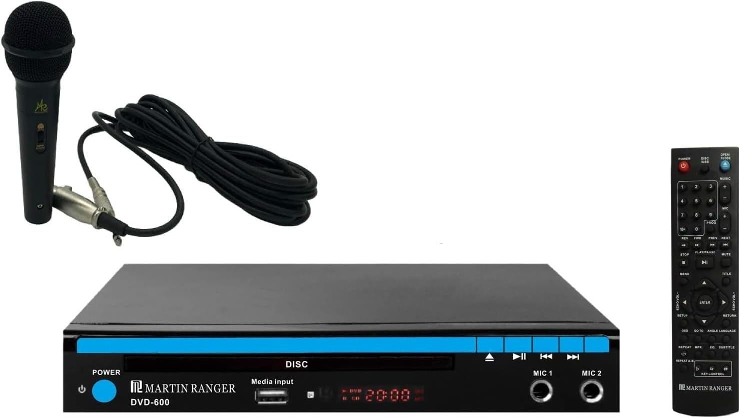 Amazon.com: VocoPro Multi-Format Digital Key Control DVD/DivX Player ...