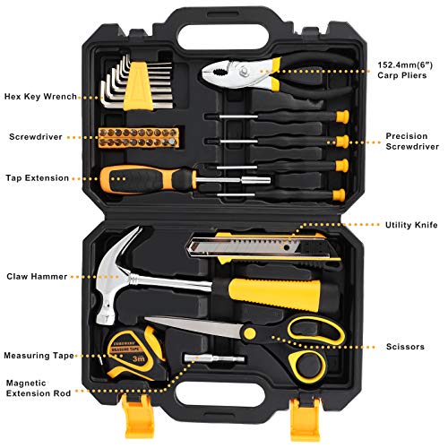 Snapklik.com : COMOWARE 40 Pcs Home Tool Kit - Basic Household Hand ...