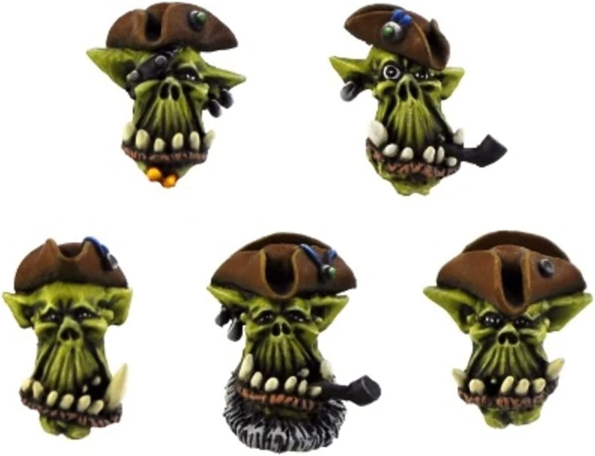 Amazon.com: KROMLECH: Orc Pirate Heads (10) : Toys & Games