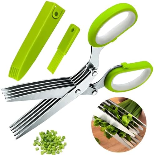 Amazon.com: Herb Scissors, X-Chef Multipurpose 5 Blade Kitchen Herb ...