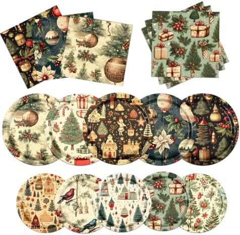 Amazon.com: Christmas Party Decorations,Vintage Christmas Tree ...