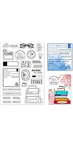 Amazon.com: GLOBLELAND Vintage Books Clear Stamps Envelopes Flowers ...