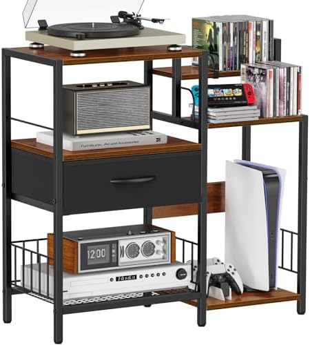 Amazon.com: Large Professional Record Player Stand Table with Record ...