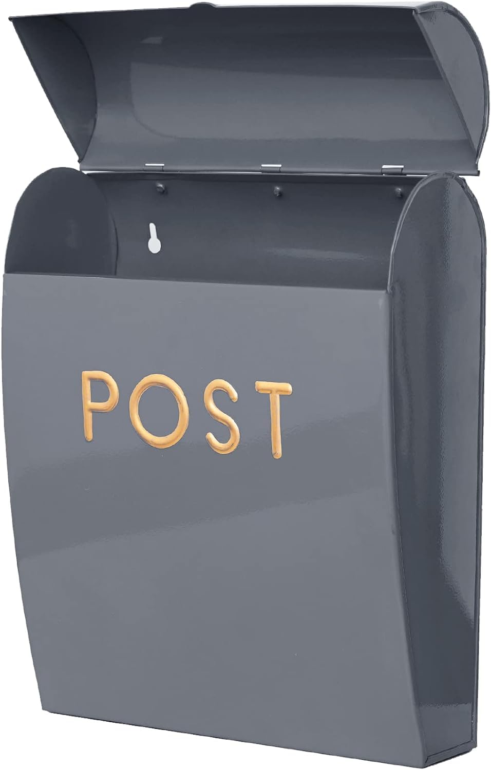 Assorted Collections Grey Postbox Wall Mounted Letterbox with Easy ...