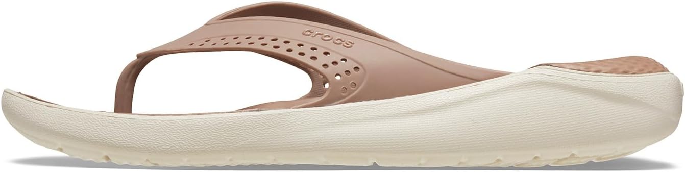 Crocs Unisex Adult 205182-2J3 LiteRide Flip EU Size-41-42 Latte/Stucco ...