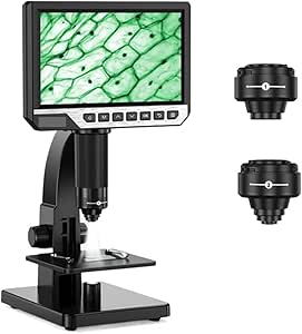 Amazon.co.jp: Digital Microscope Digital Microscope 2000X 7" IPS 12MP ...