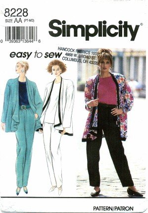 Simplicity 8228 Sewing Pattern Misses Pants Top Jacket Size 6 - 16 ...