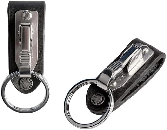 Amazon.com: Saim Leather Belt Loop Keychain, Stainless Steel Keychain ...