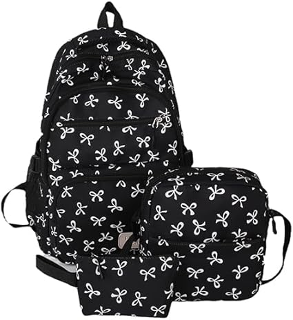 Amazon.com | jingyuKJ Coquette Bow Backpack - Cute Kawaii Backpack Set ...