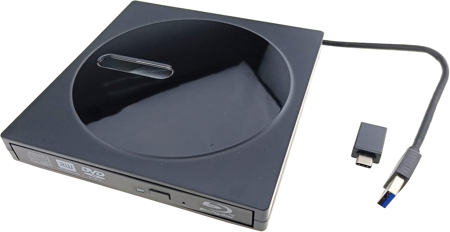 Amazon.com: QAREQU External Blu-ray Drive Player USB 3.0 USB-C DVD CD ...