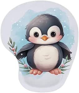 Amazon.com: GERCASE Cute Little Penguin Mouse Pad with Wrist Support ...