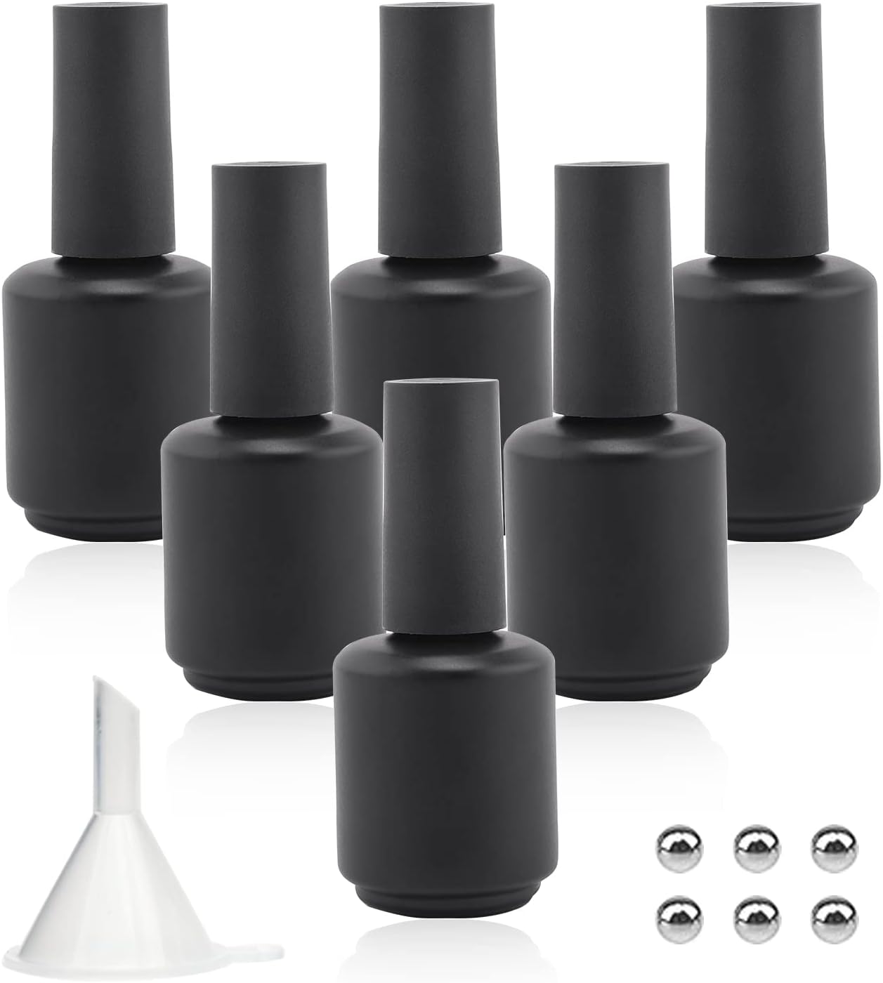Amazon.com: 6Pcs 15ml(1/2 oz) Empty DIY Nail Polish Bottles Cylindrical ...